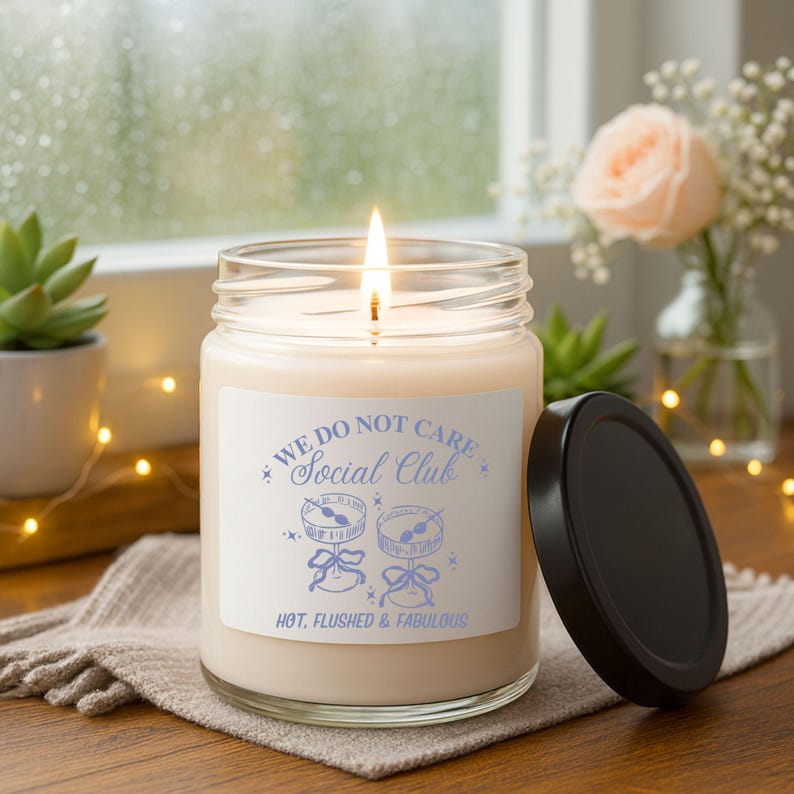 We Do Not Care Social Club Candle, Menopause Humor Gift - Etsy