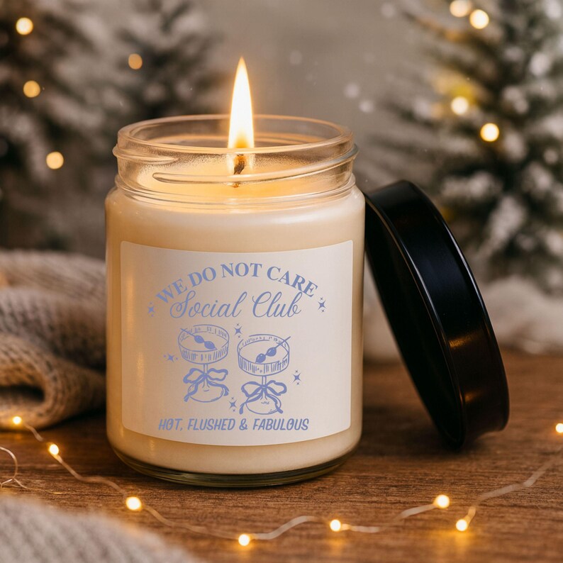 We Do Not Care Social Club Candle, Menopause Humor Gift - Etsy