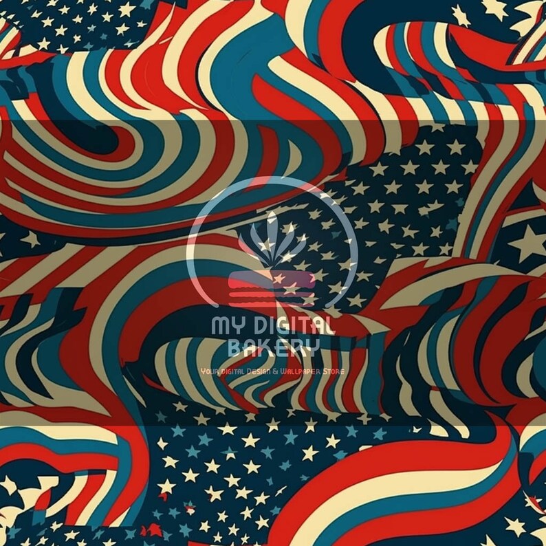 American Flag Patterns Digital Paper - SEAMLESS - 16 Designs - 12x12in ...