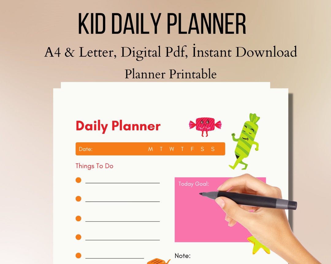 Kid Daily Printable Planner Kids Daily Planner Printable - Etsy