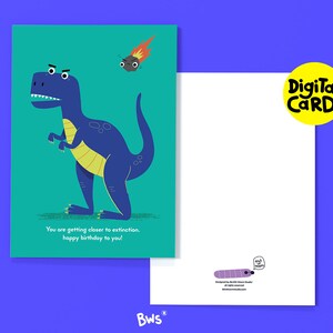 Printable Dinosaur Birthday Card. Funny Birthday Card. Instant Download ...