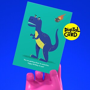 Printable Dinosaur Birthday Card. Funny Birthday Card. Instant Download ...