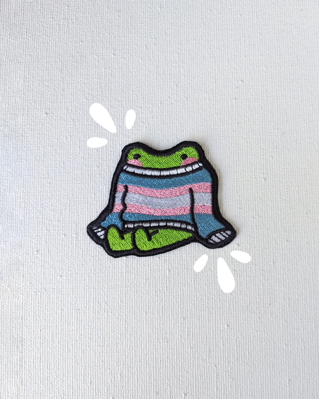 Trans Frog Patch - Etsy