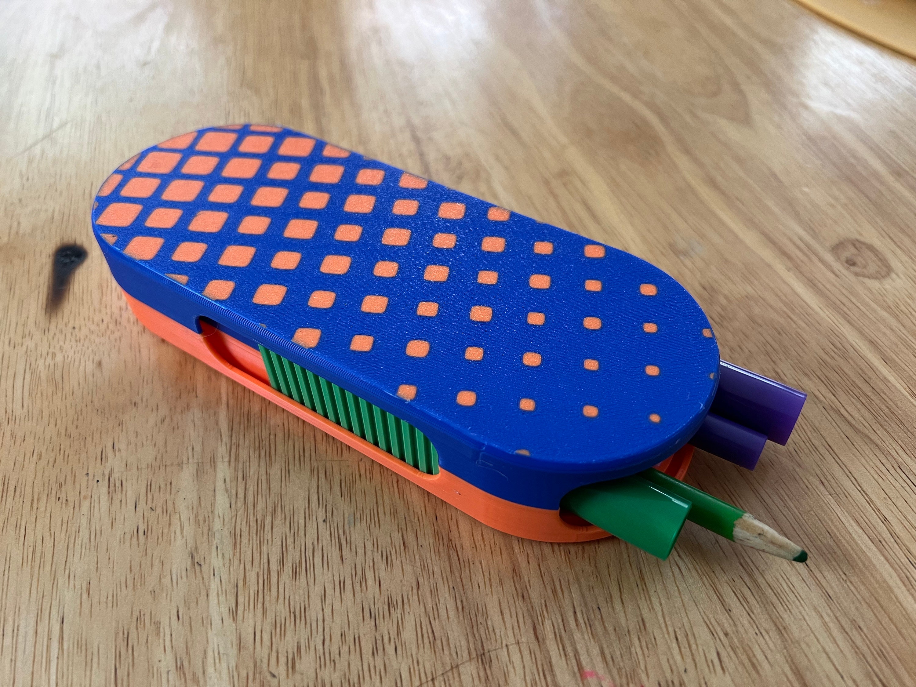 Customizable Pencil Box With Cool Sliding Shutter 3D Printed - Etsy