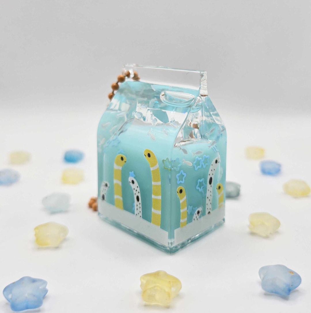Garden Eel Liquid Milk Carton Keychain - Etsy