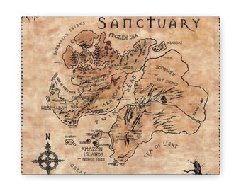 Diablo Map the World of Sanctuary Poster - Etsy