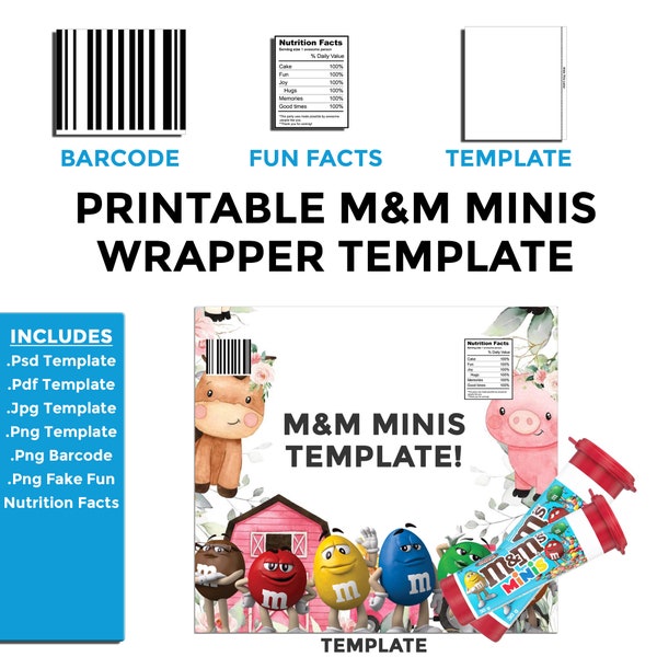 Mnm Wrapper Template - Etsy Australia