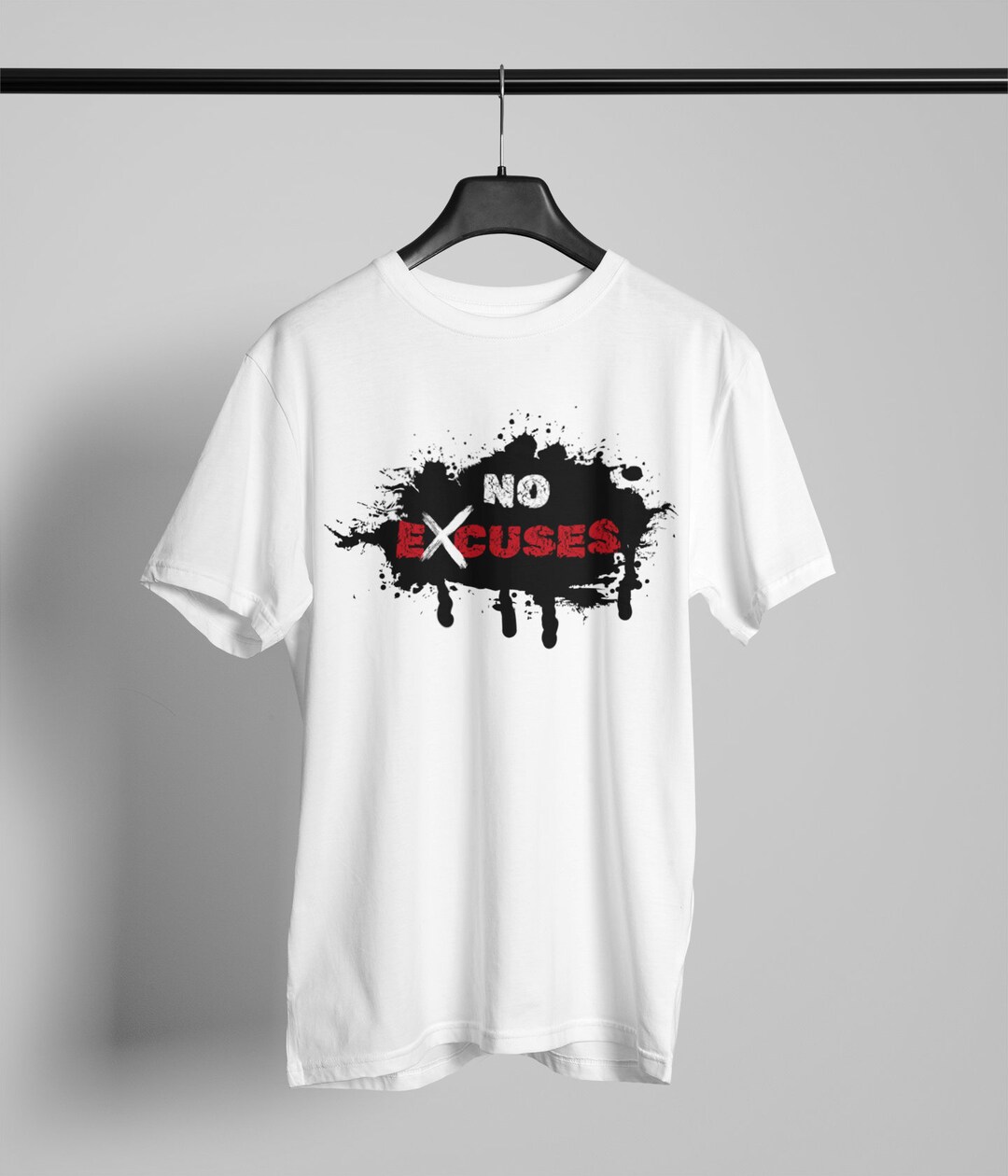No Excuses Tshirt, Motivational Tshirt, Gym Tshirt, Workout Shirt, Cool ...