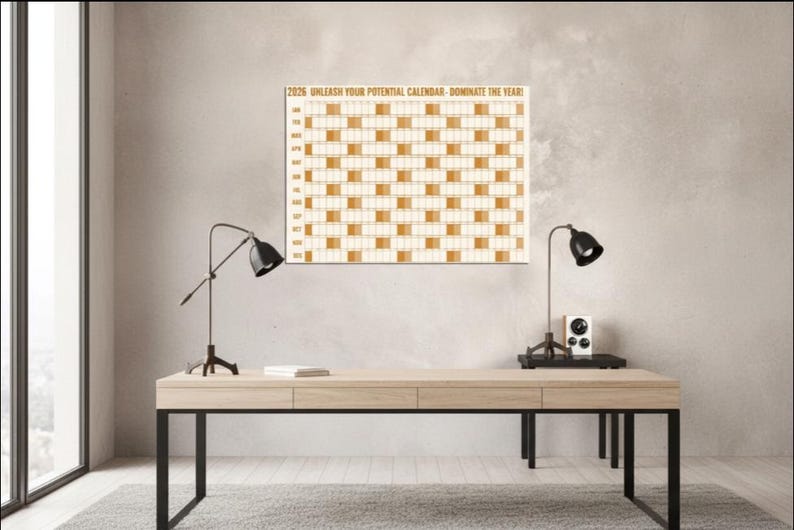 2026 Giant Wall Calendar Digital Download | A0 A1 A2 Printable | 2026 ...