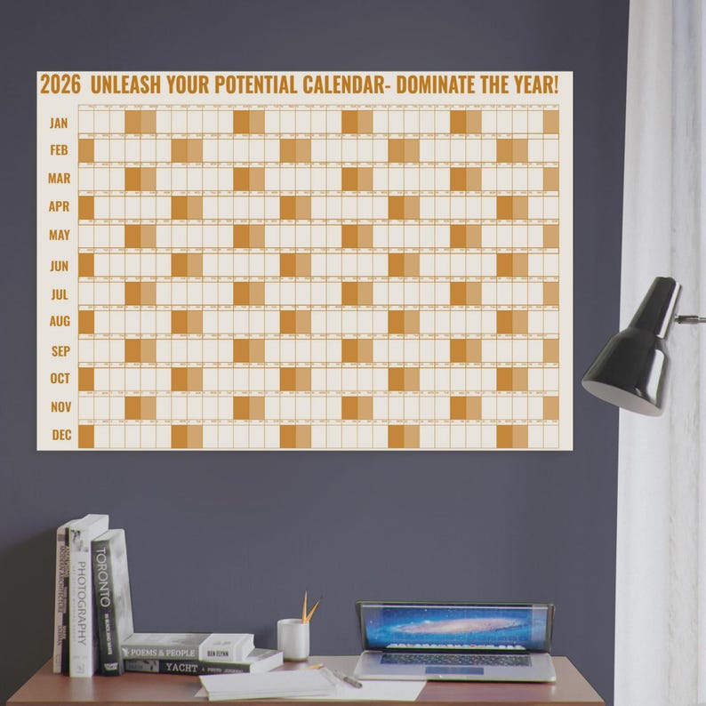 2026 Giant Wall Calendar Digital Download | A0 A1 A2 Printable | 2026 ...
