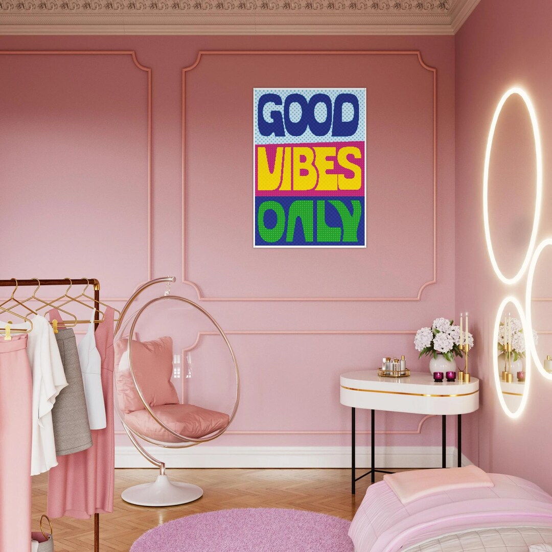 Good Vibes Only - Pop Typography Poster - Etsy