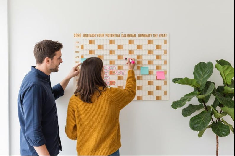 2026 Giant Wall Calendar Digital Download | A0 A1 A2 Printable | 2026 ...