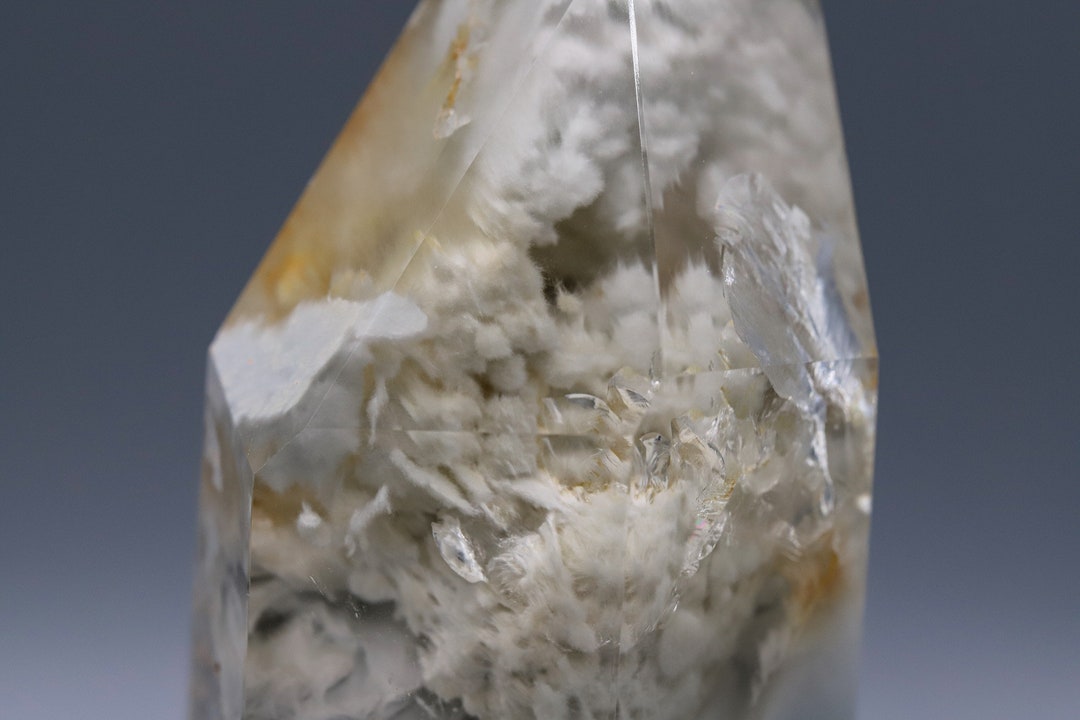 Rare White and Grey Amphibole Quartz Tower - Etsy