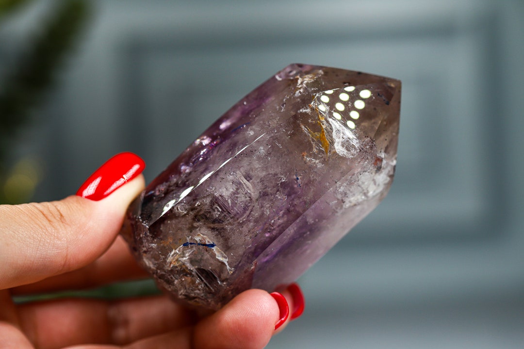 Enhydro Amethyst Point | Enhydro Crystal | Water Bubble Crystals - Etsy