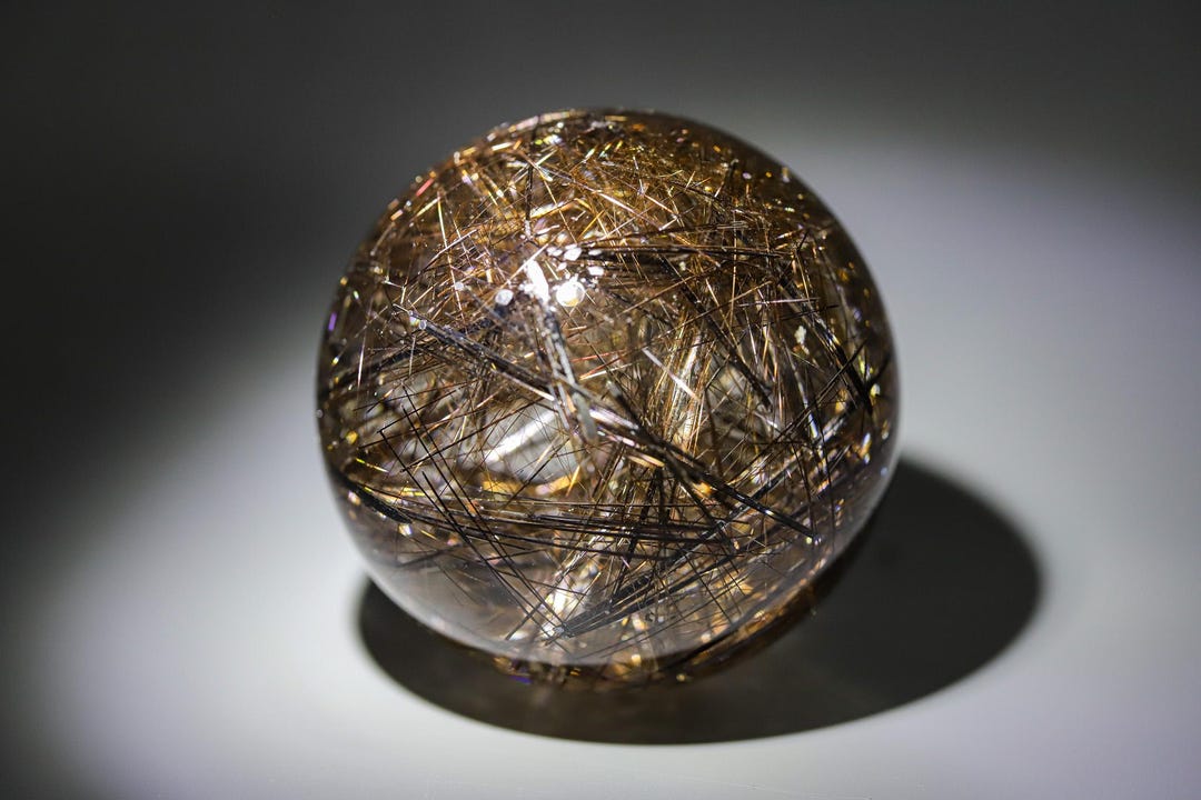 Copper Rutile Quartz Sphere | Rutilated Quartz Sphere - Etsy