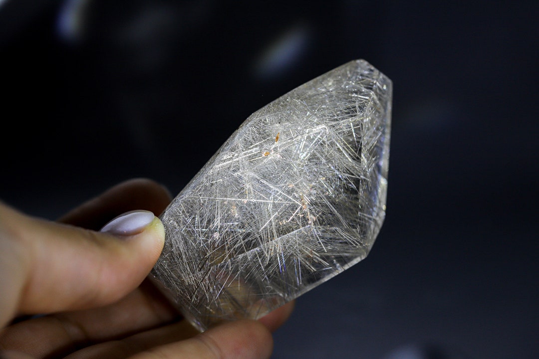Silver Rutile Quartz Freeform AAA | Extra Quality Clear Quartz With ...