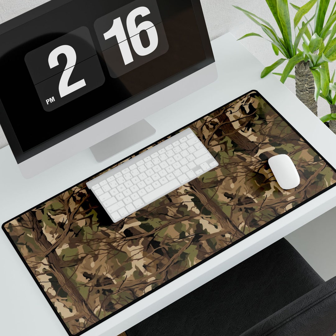 Camouflage Desk Mats Hunting Camo Print Computer Mat Gaming Set-up ...