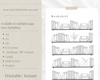 Printable Reading Journal Book Tracker Reading Planner Book - Etsy