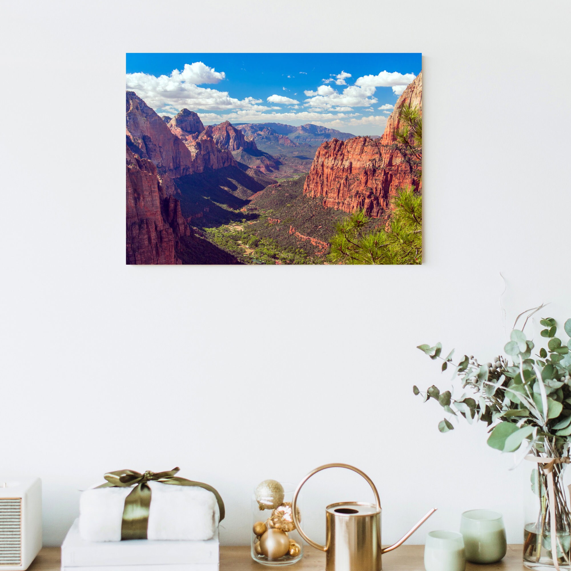 Zion National Park Observation Point Large Matte Canvas Photo - Etsy