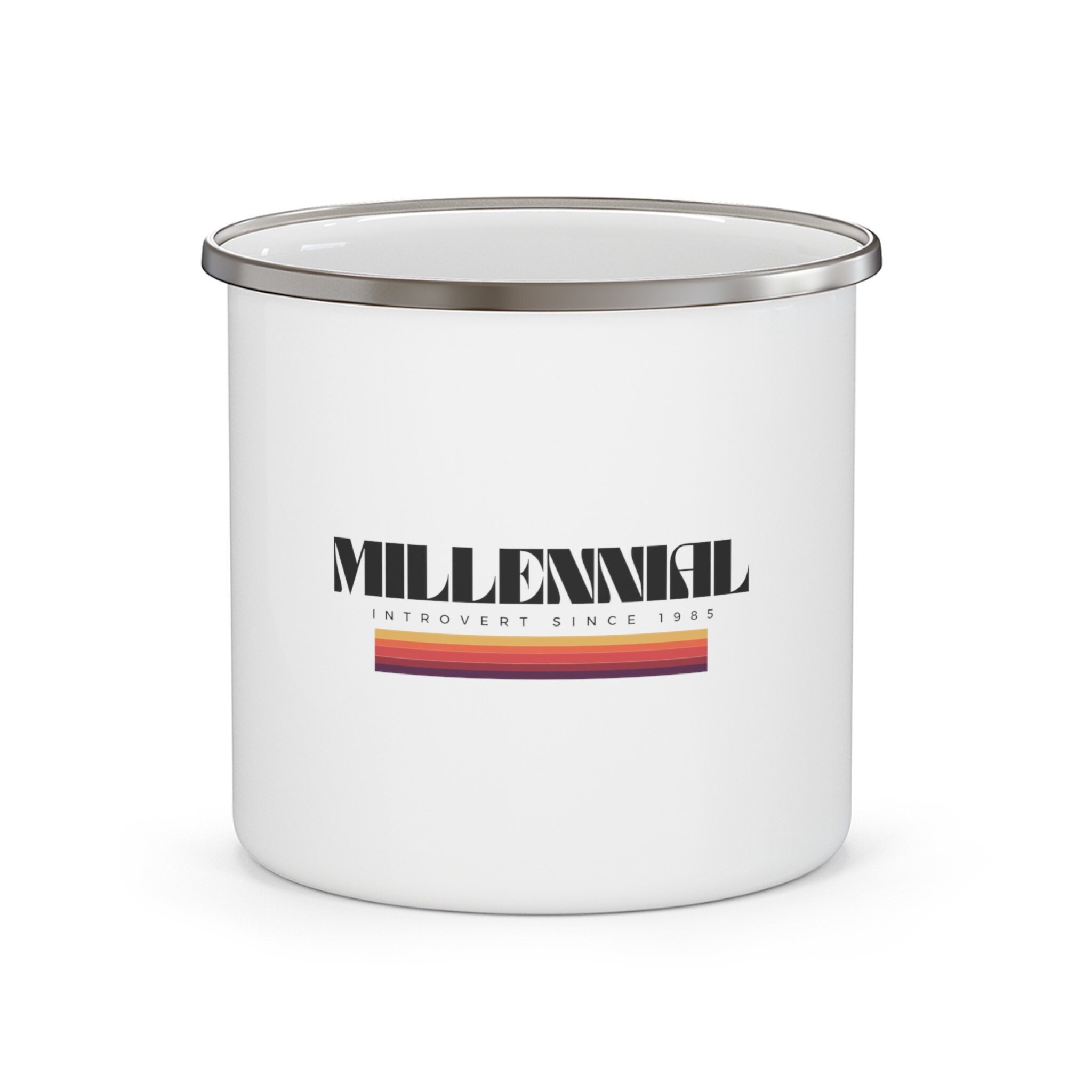 Millennial Introvert Since 1985 Enamel Camping Mug - Etsy