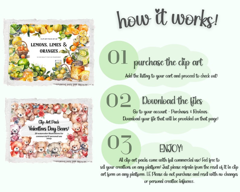 300DPI Watercolor Lemons, Limes & Oranges Citrus Clipart Pack of 50 ...