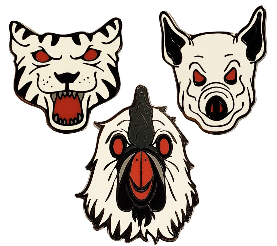 Hotline Miami Pin Set A SOAKED by Erick Scarecrow X Devolver Digital - Etsy