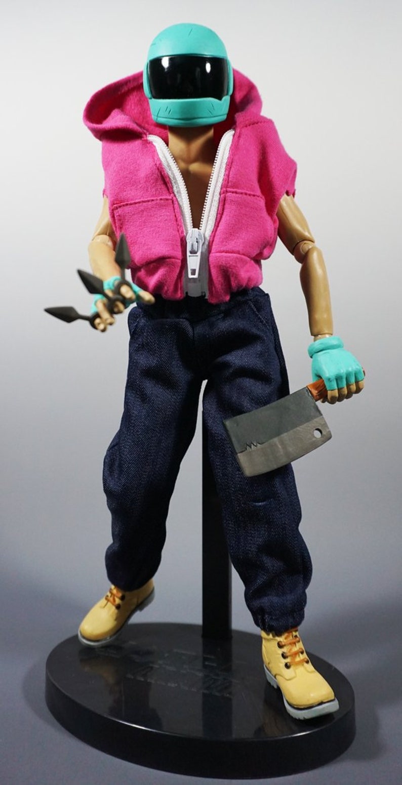 Hotline Miami Biker Figure by Erick Scarecrow X Devolver Digital - Etsy