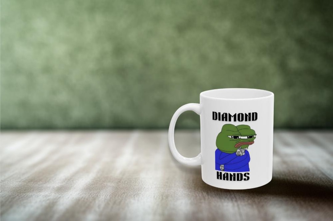Diamond Hands Mug, Pepe Meme Mug, Crypto Mug, Cryptocurrency, Funny Mug ...