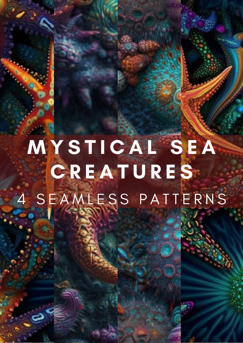 Sea Creatures Seamless Patterns - Etsy