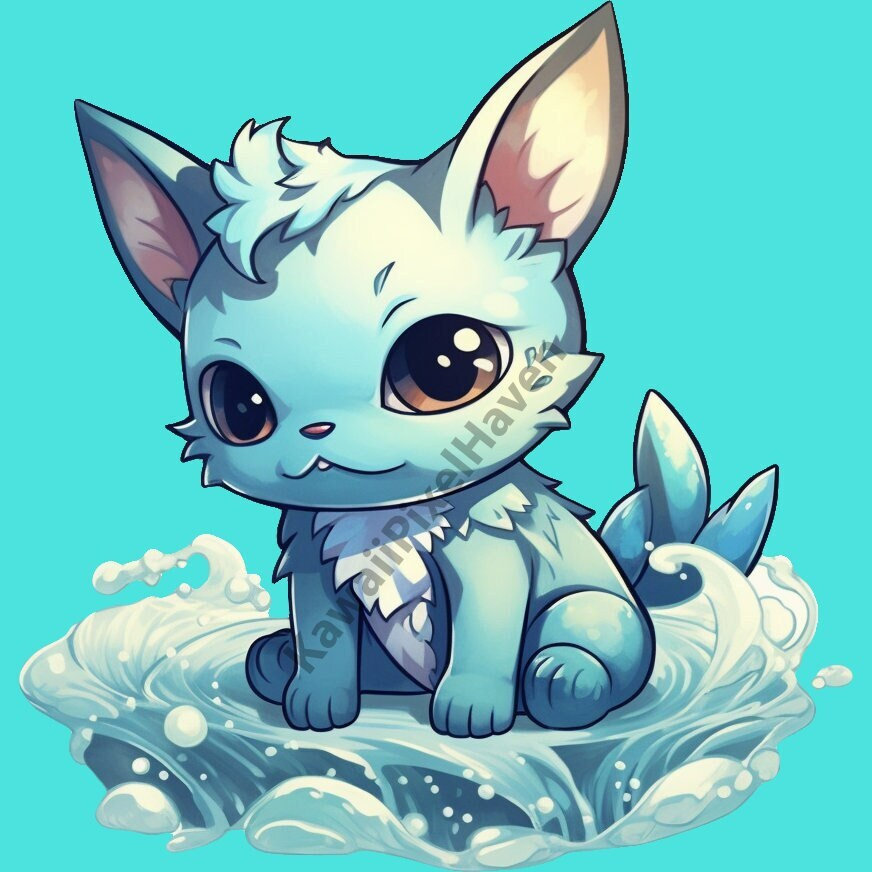 WATER CAT EMOTE | Twitch | Discord | Youtube | Streaming | Cute Pet ...
