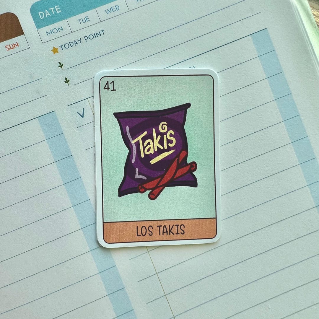 Takis Loteria Sticker Mexican Snack, Chile, Food, Chips, Water Bottle ...