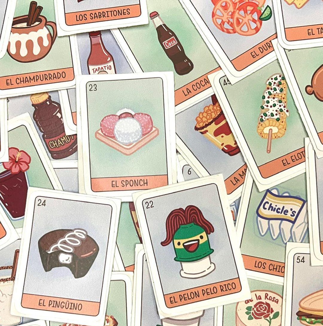 Food Loteria Botana Sticker Bundle - Cute Mexican Snack Stickers Set ...