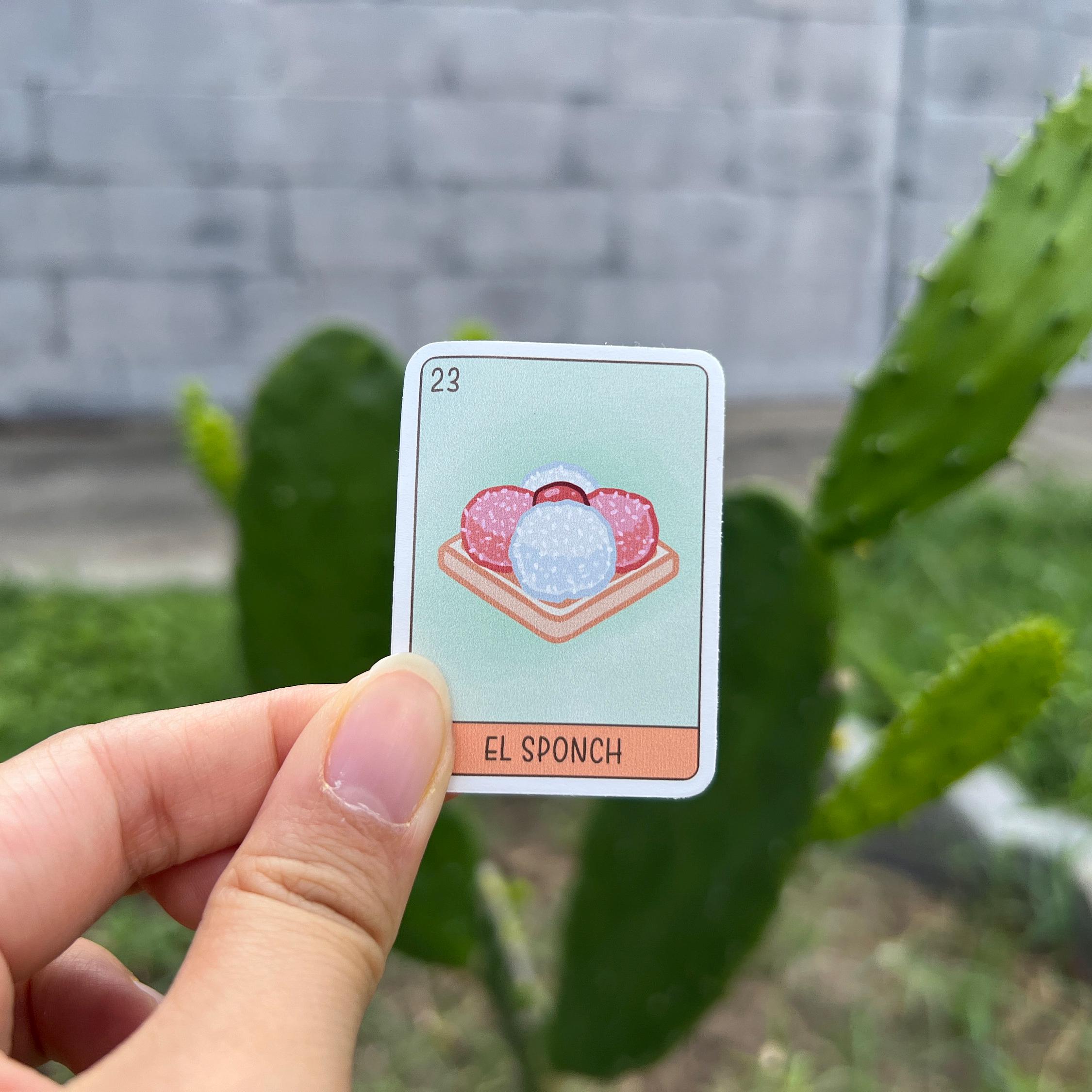 Sponch Loteria Sticker Mexican Snack, Cookie, Food, Dulce, Water Bottle ...