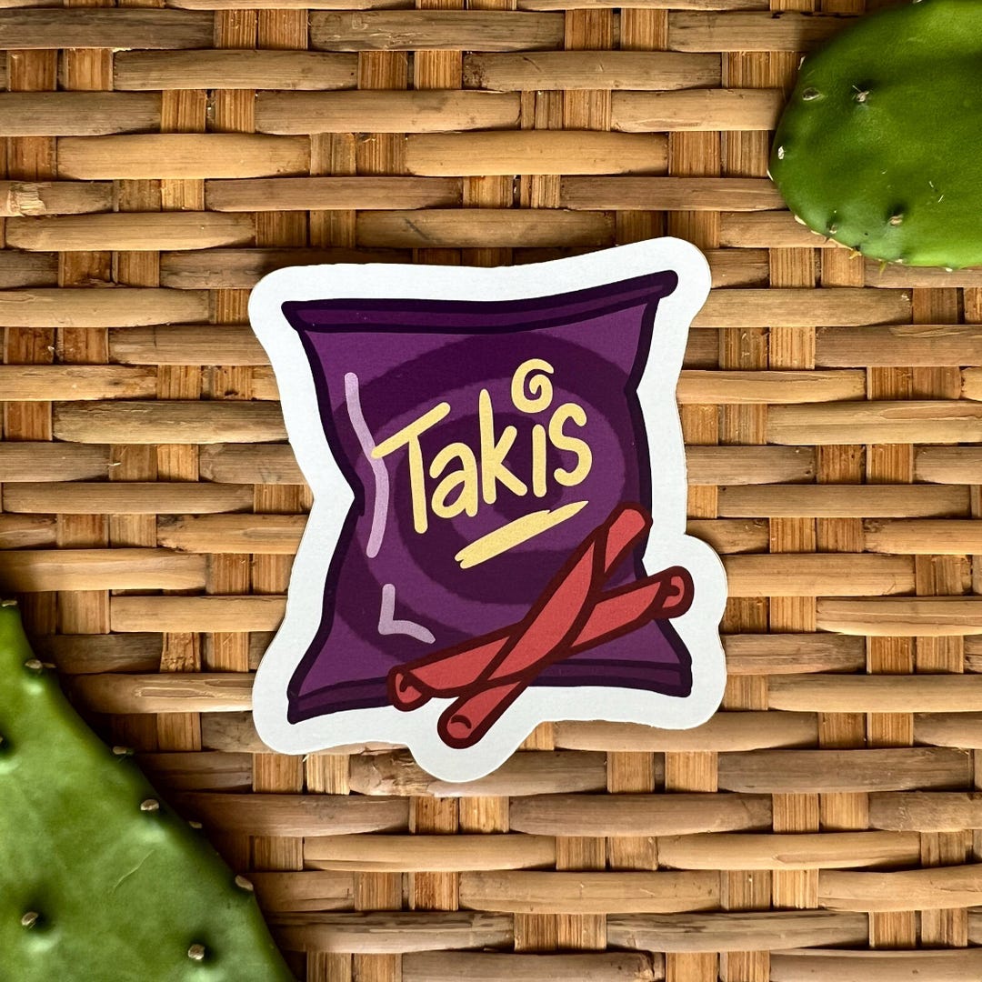 Takis Sticker - Mexican Snack, Food, Spicy Taquitos Chips Treat, Water ...