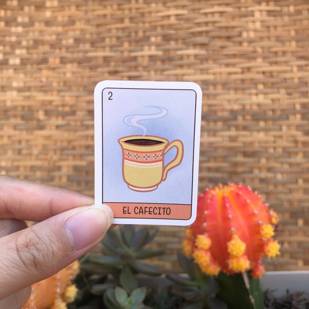 Cafecito Loteria Sticker - Mexican Snack, Coffee Cup, Water Bottle ...