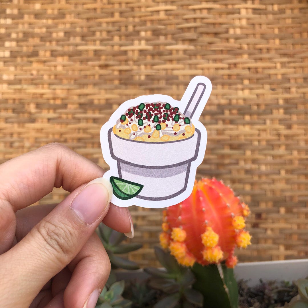 Esquite Sticker - Mexican Corn in a Cup Snack Street Food Water Bottle ...