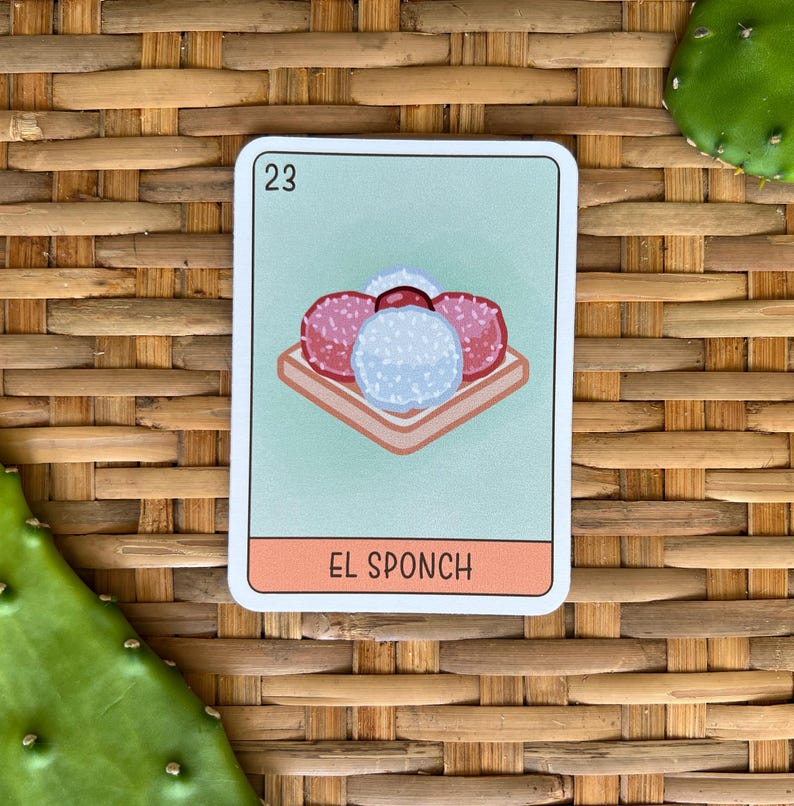 Sponch Loteria Sticker - Mexican Snack, Cookie, Food, Dulce, Water ...