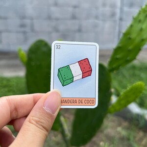 Bandera De Coco Loteria Sticker - Mexican Snack, Dulce, Food, Water ...