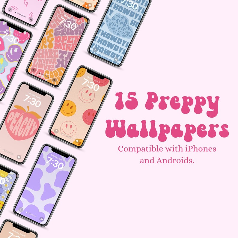 15 Fun Preppy Aesthetic Lock Screen Wallpapers I Ios iPhone and Android ...