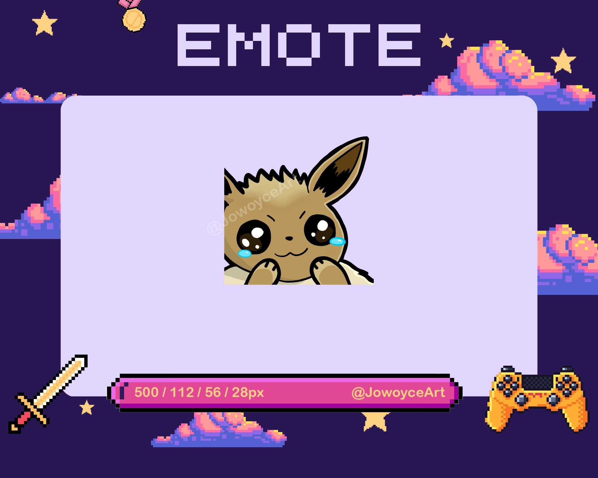 Cute Pokemon Eevee Emote for Twitch, Discord, and Youtube Streamers ...