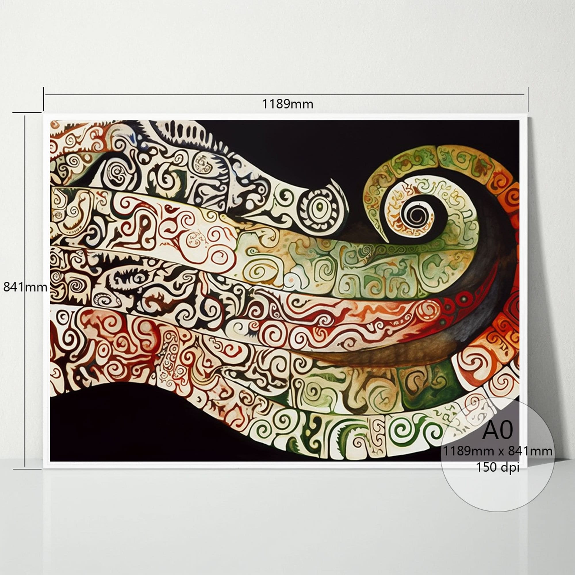 Maori Abstract Art Prints - Set of 5 Unique Designs Inspired by Buck ...