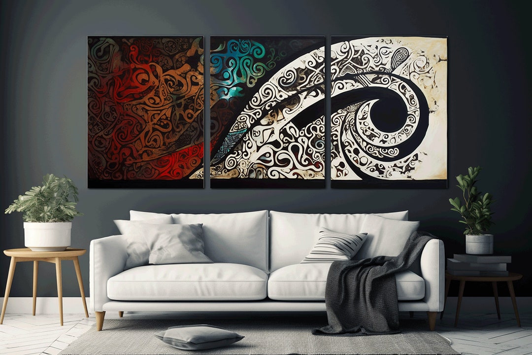 Vibrant Maori Abstractions: A Collection of Unique Digital Prints ...