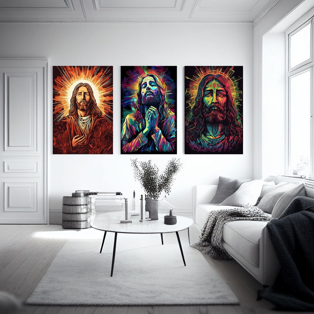 5 Unique Prints of Jesus Christ | Bright Colours | Limited 25 Downloads ...