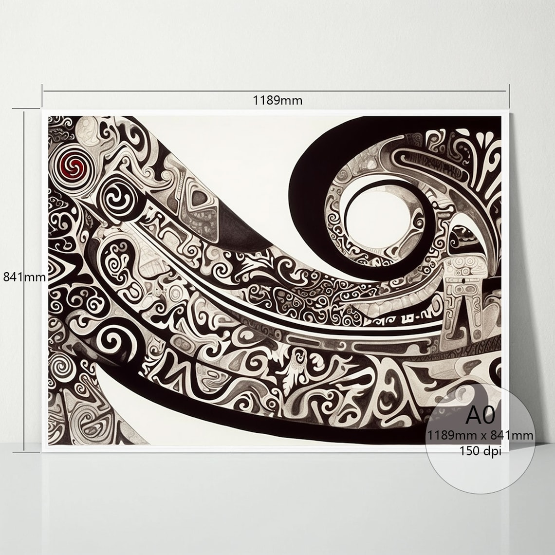 Maori Abstract Art Prints - Set of 5 Unique Designs Inspired by Buck ...