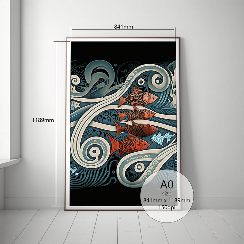 Maori Abstract Art Collection | Little Fish | Maori Design - Etsy
