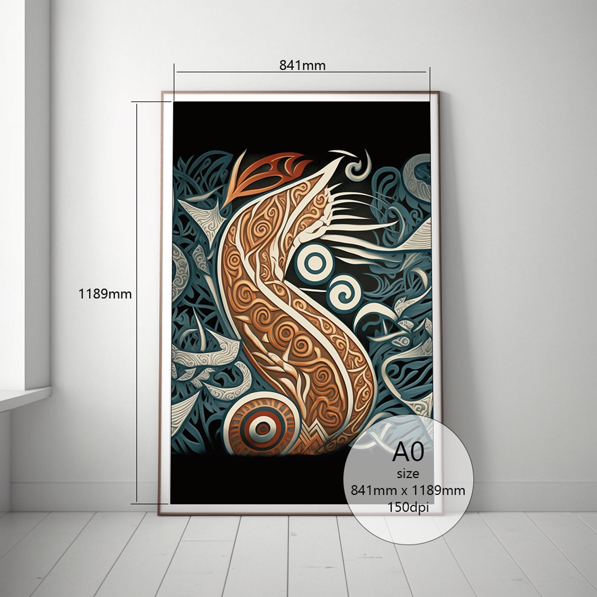 Maori Abstract Art Collection Little Fish Maori Design - Etsy