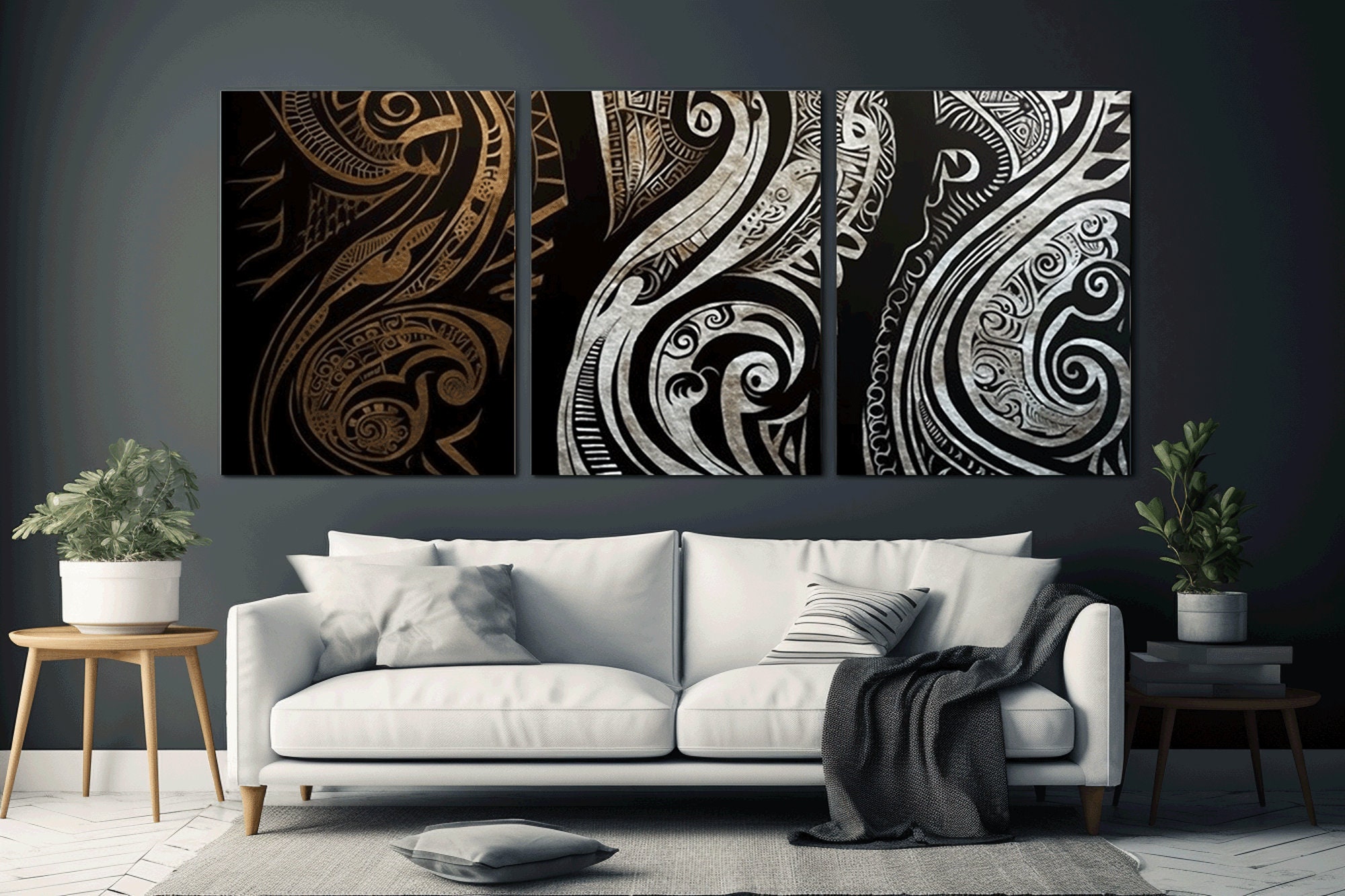 Mystic Maori Trio: Three Panel Art & Portrait Prints - Etsy