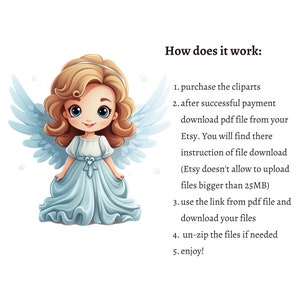 Cute Angel Clipart, Christmas Angel Clipart, Angel PNG Bundle, Cute ...