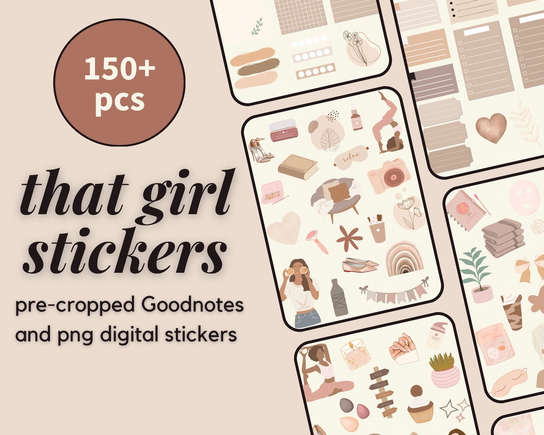 That Girl Digital Stickers, That Girl Aesthetic Stickers for Goodnotes ...