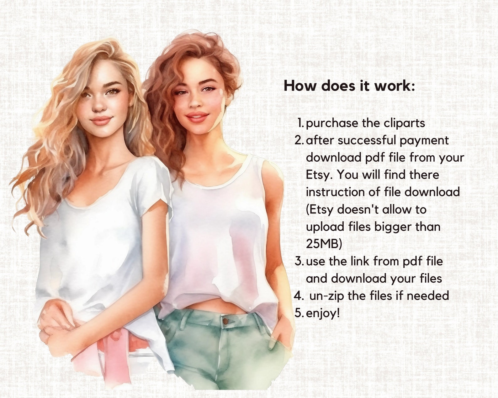 Best Friend Clipart Female Friends Clipart BFF Clipart Soul - Etsy